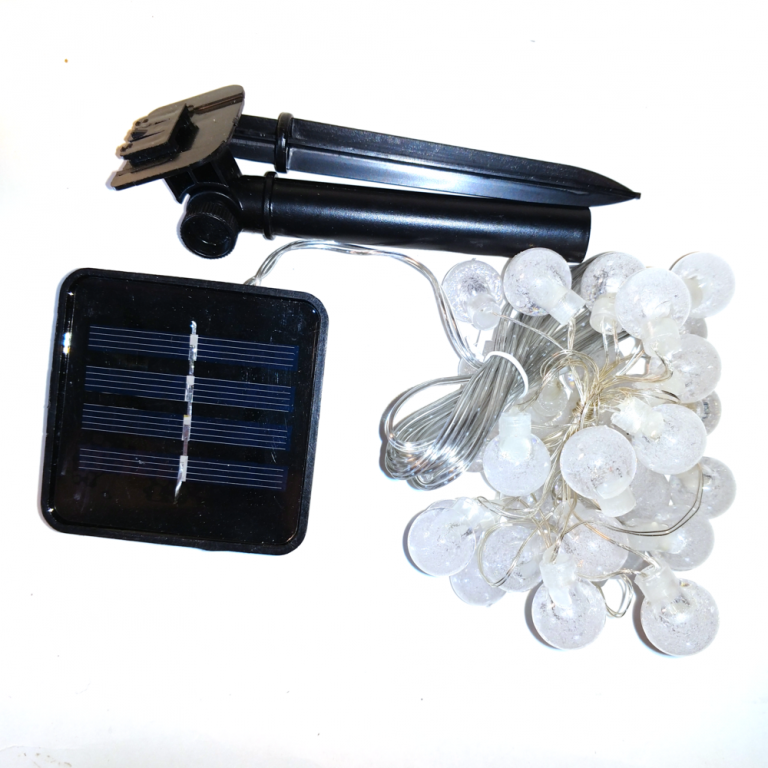 Solar Powered Air Bubble String Lights - 30 LED Multi Colored, 8 Modes ...