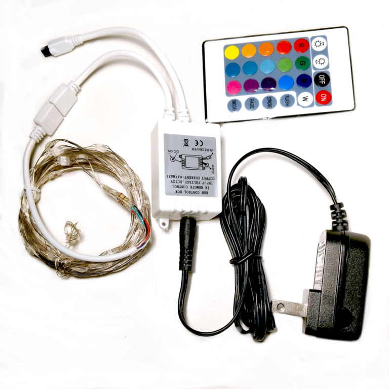 16.5' Plug In Fairy Lights with 16 Color Changing RBG Remote