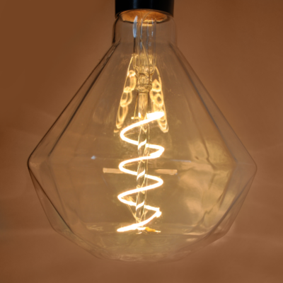LED Diamond DBP125 Spiral Filament 4 Watt LED Light Bulbs - Hometown ...