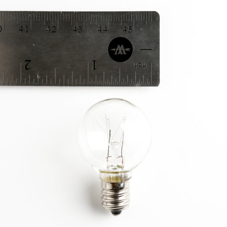 (Box of 25) G30 CLEAR C7 (E12) Base Light Bulbs - Hometown Evolution Inc.