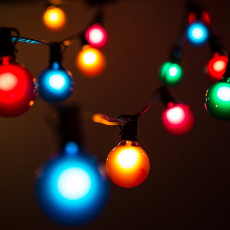 G40 Colorful Outdoor String Lights Set with Black Wire
