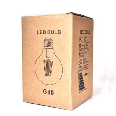 G80 Globe LED Filament Bulb with 3 Watt Spiral Filament