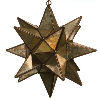 15" Antique Mirror Glass Star Lights - Hometown Evolution Inc.