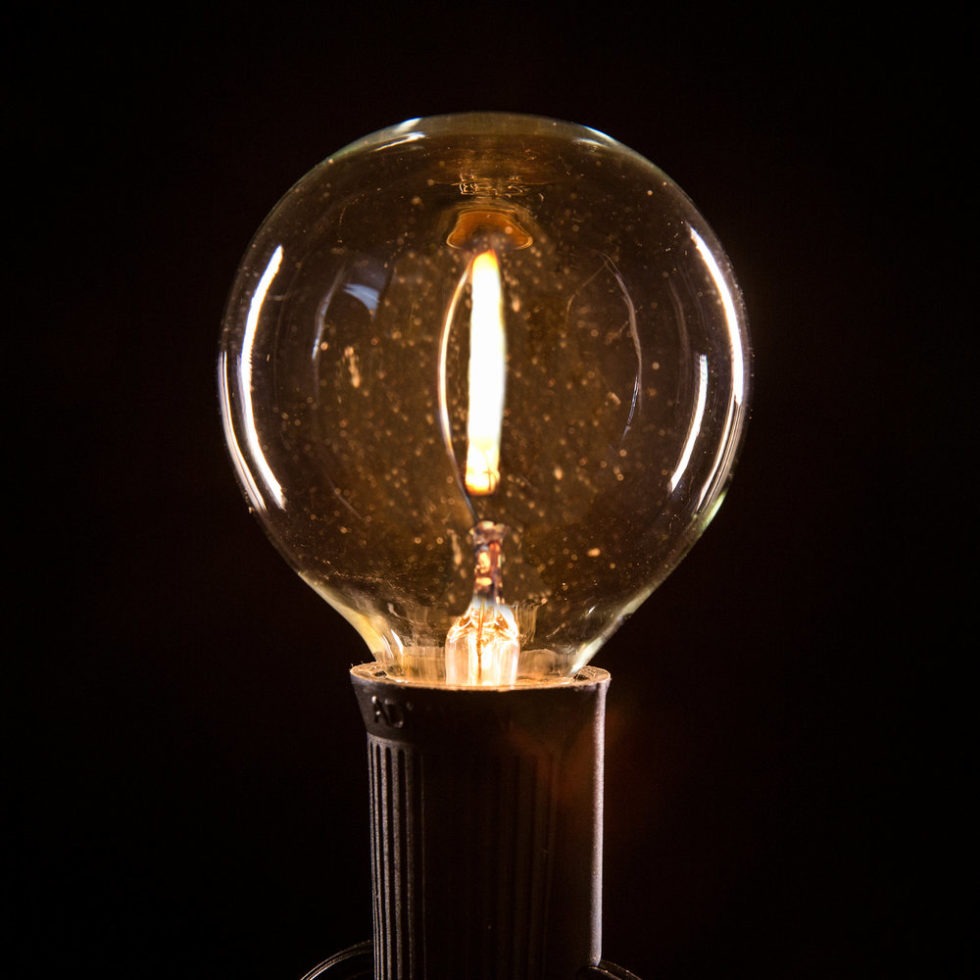 PS50 Clear Commercial String Light Sets with Black Wire - Hometown ...