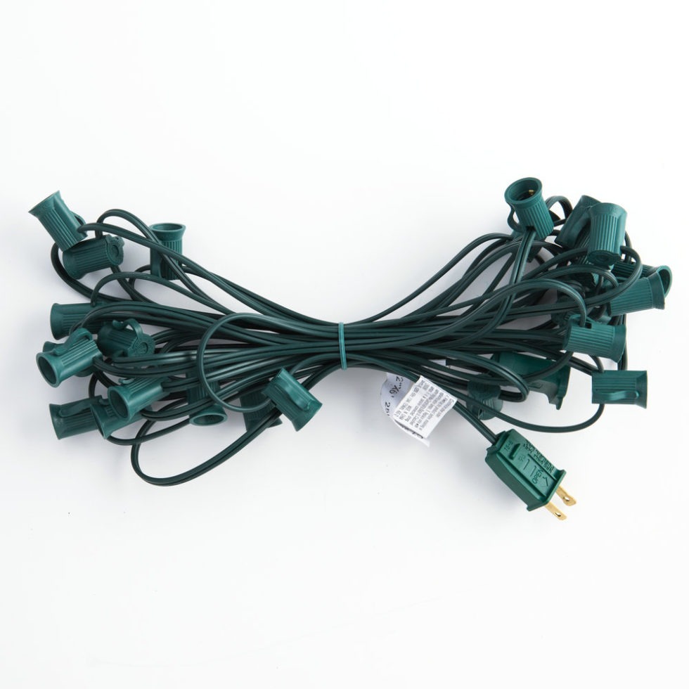 Green 50 Foot C7 Base Light Strings - Hometown Evolution Inc.