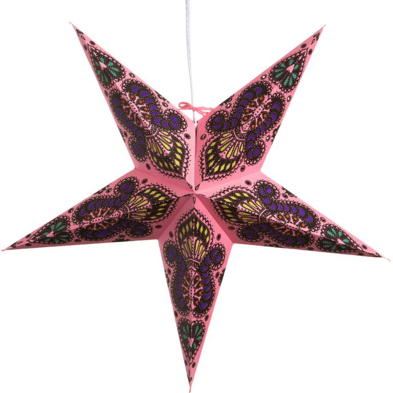 (S216) Peacock Paper Star Lantern (Pink) - Hometown Evolution Inc.