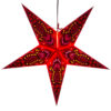 (S236) Peacock Paper Star Lantern (Red) - Hometown Evolution Inc.