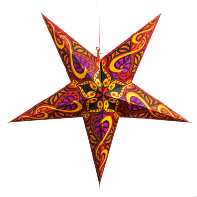 (S237) Phoenix Red Paper Star Lantern - Hometown Evolution Inc.
