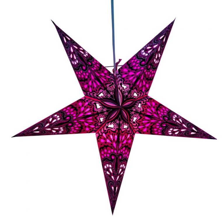 (S255) Pink Charm Paper Star Lantern - Hometown Evolution Inc.