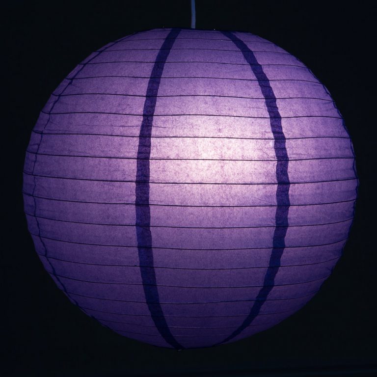 (Set of 3) Purple Paper Lanterns - Hometown Evolution Inc.