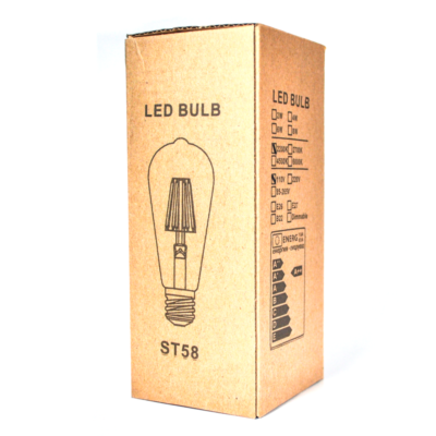 LED ST58 Curved Filament 3 Watt LED Light Bulb - Hometown Evolution Inc.