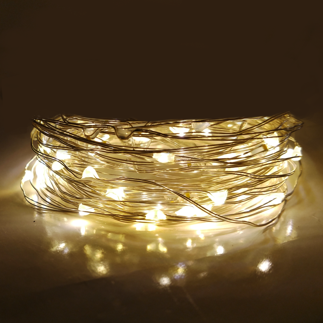 Solar Powered LED Fairy Lights - 16.5 Foot - Waterproof with 50 Warm ...