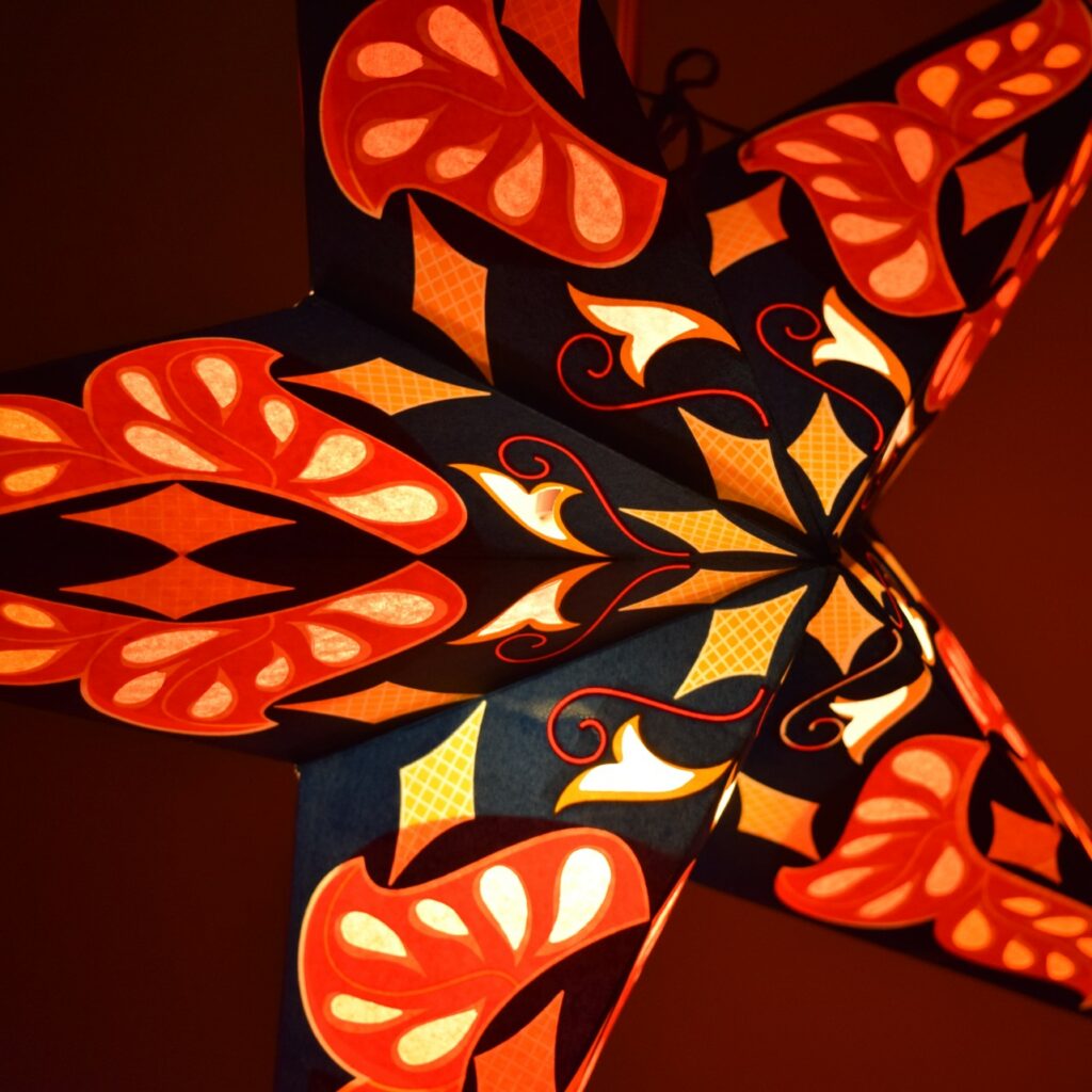 Dara Paper Lantern Star (Blue)