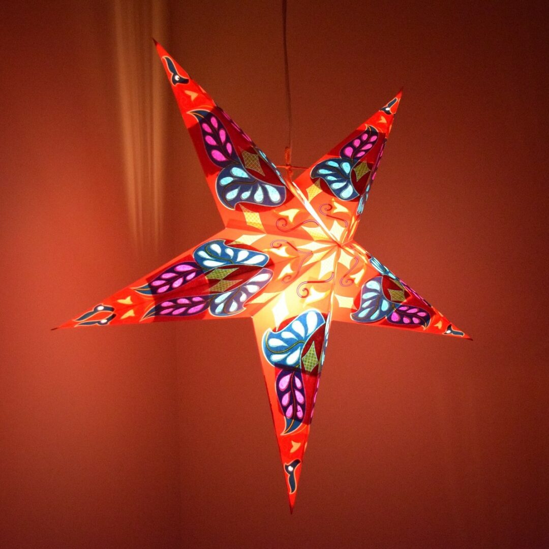 (S275) Dara Paper Star Lantern (Red) - Hometown Evolution Inc.