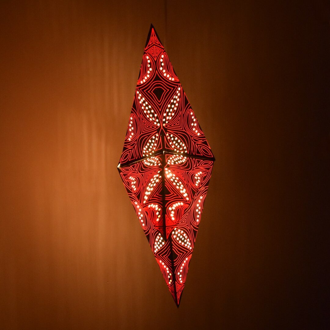 (S211) Morse Code Paper Star Lantern - Hometown Evolution Inc.