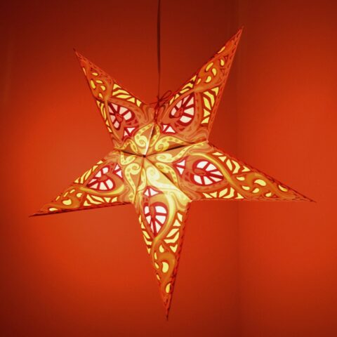 (S237) Phoenix Red Paper Star Lantern - Hometown Evolution Inc.