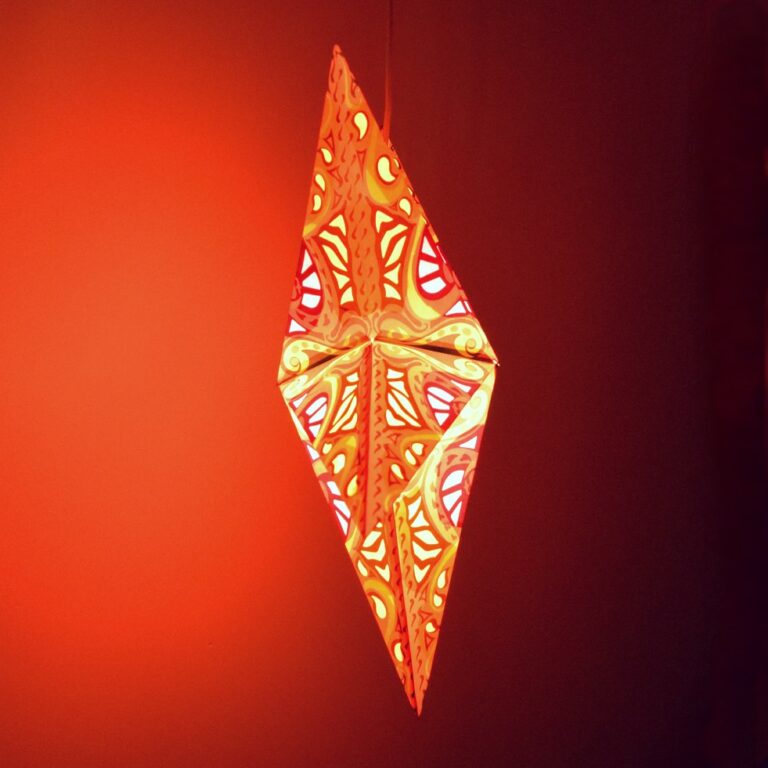 (S237) Phoenix Red Paper Star Lantern - Hometown Evolution Inc.