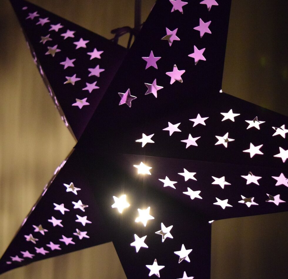 (S252) Purple Harmony Paper Star Lantern - Hometown Evolution Inc.