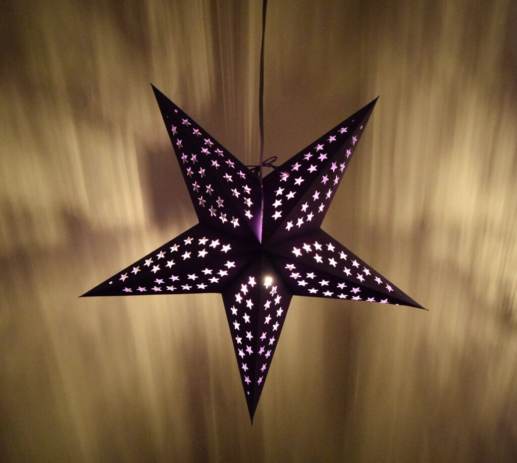 (S252) Purple Harmony Paper Star Lantern - Hometown Evolution Inc.