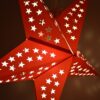 (S232) Solid Red Paper Star Lantern - Hometown Evolution Inc.