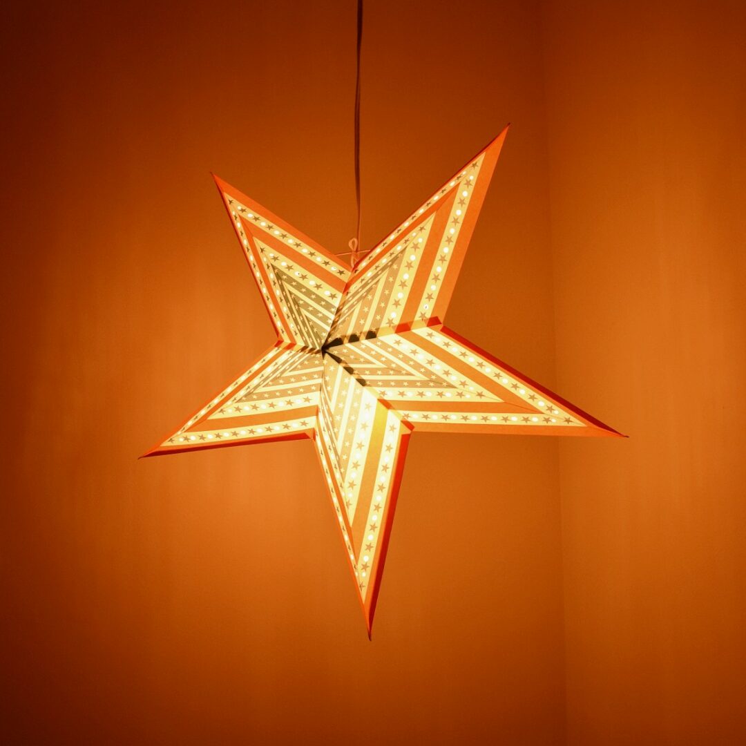 (S210) US Flag Paper Star Lantern - Hometown Evolution Inc.