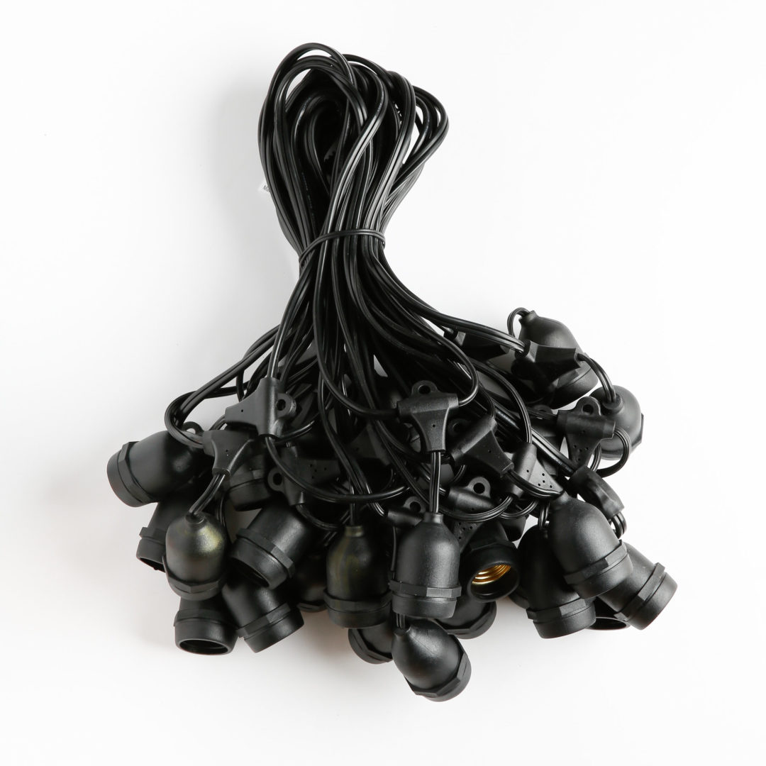50’ E26 Commercial Grade Light Strings with Suspended Sockets
