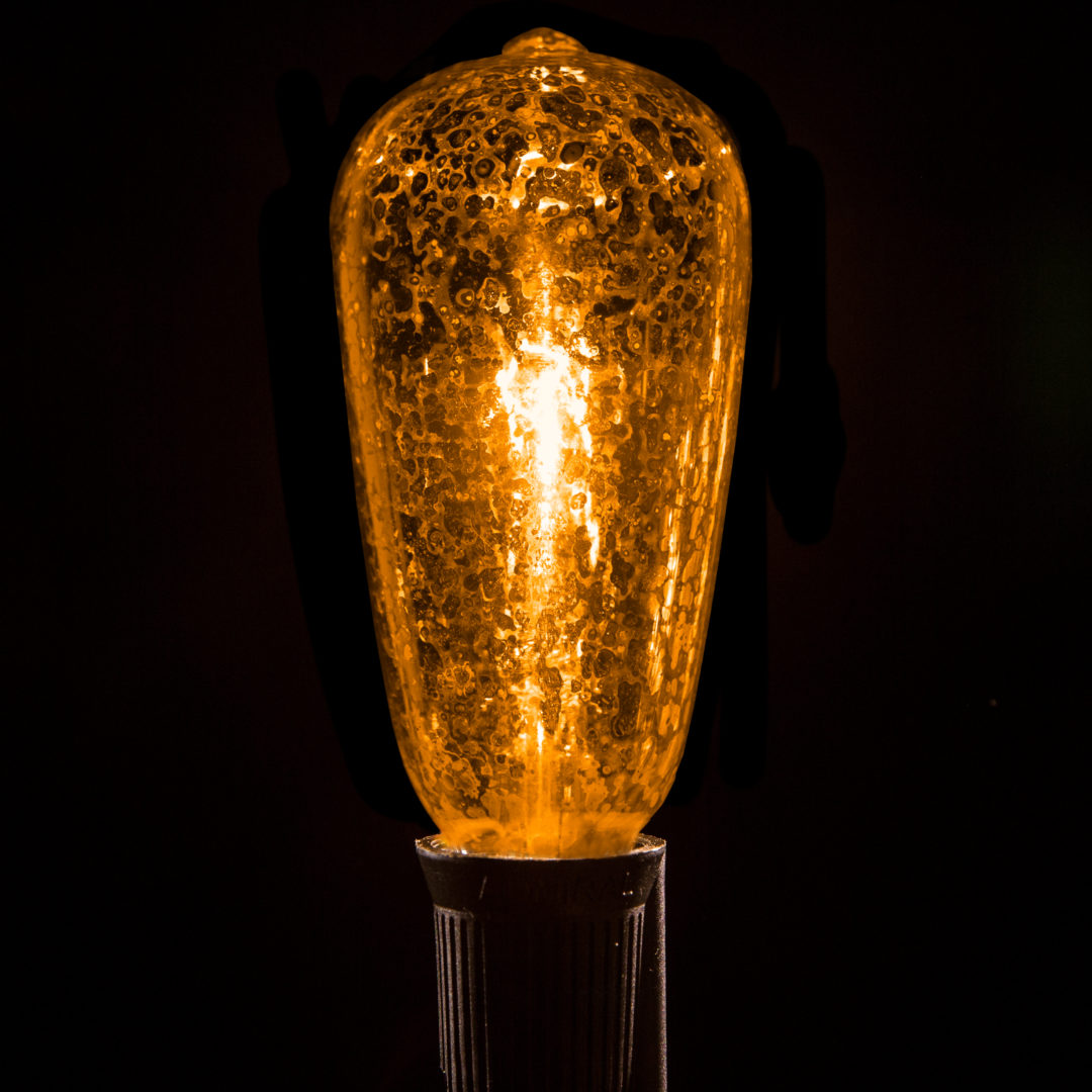 ST40 Gold Mercury Glass Light Bulbs with C9 E17 Base