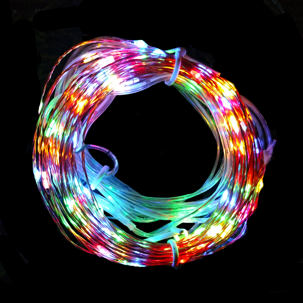 33 Foot - Plug in LED Fairy Lights- 100 Multicolor Micro LED Lights on ...