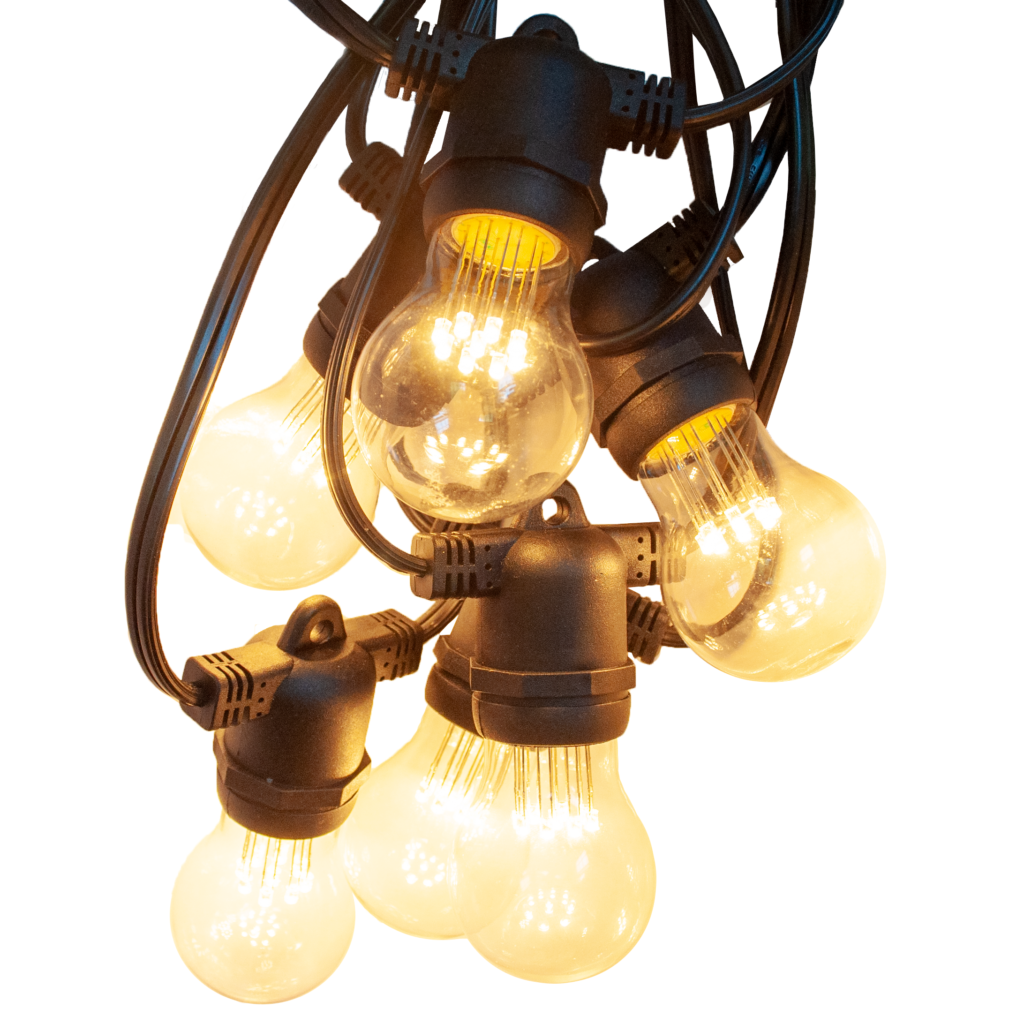 E26 Commercial String Lights with A15 LED 9 Diode Light Bulbs