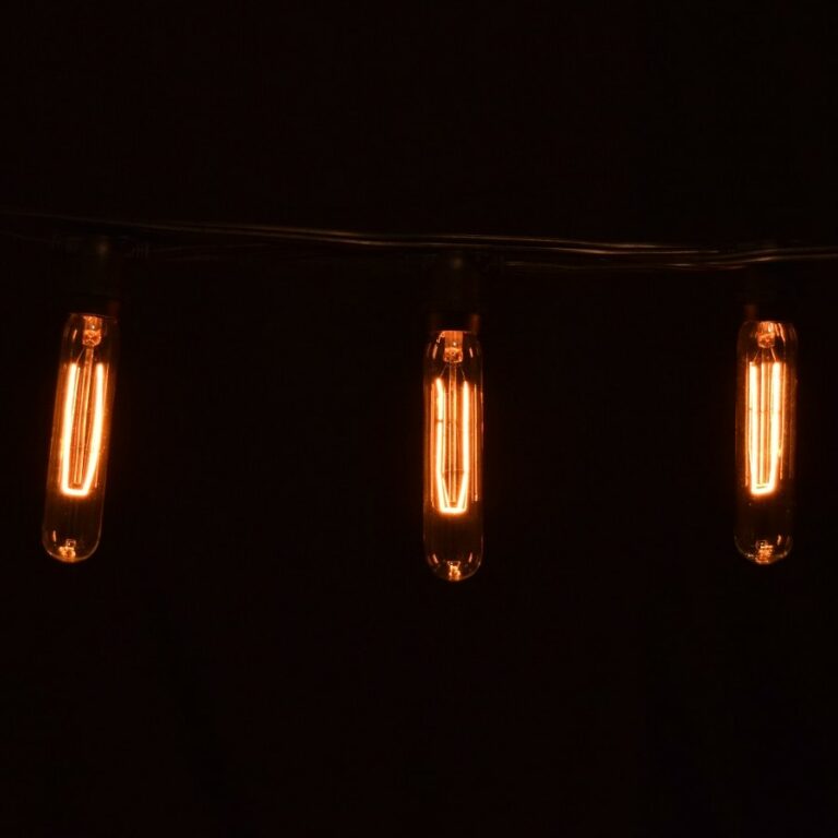 T25 Tube Edison Commercial String Light Sets with Black Wire - Hometown ...