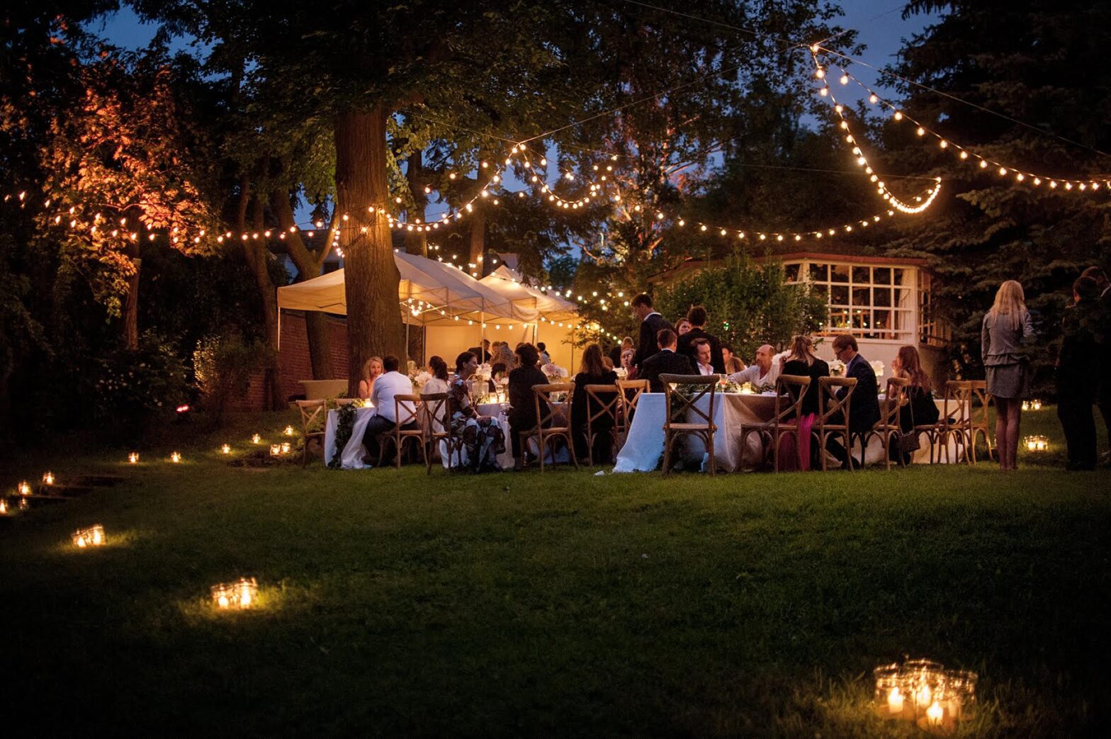 C9 Commercial G50 Plastic LED String Lights with Black Wire