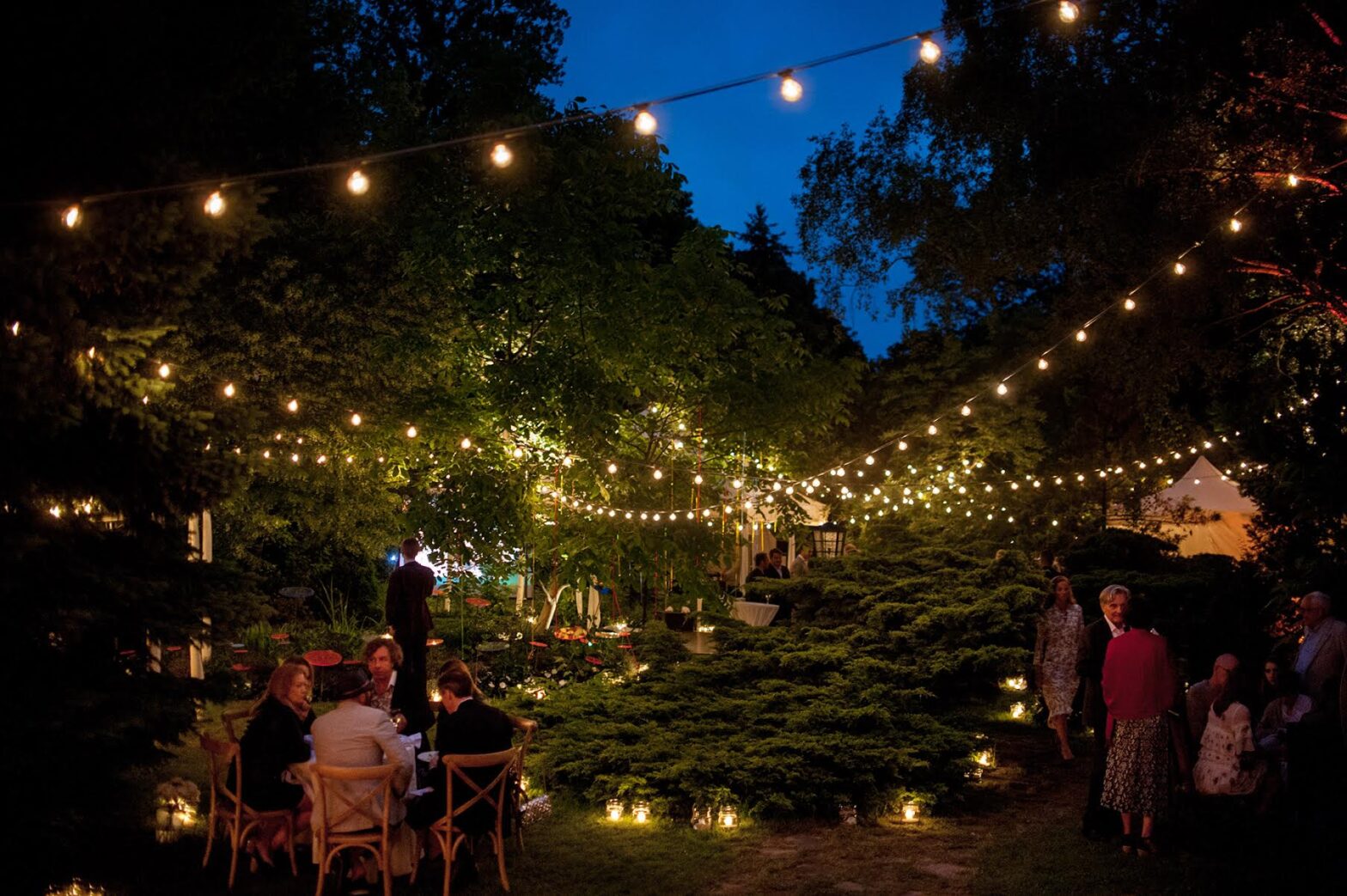 C9 Commercial G50 Plastic LED String Lights with Black Wire