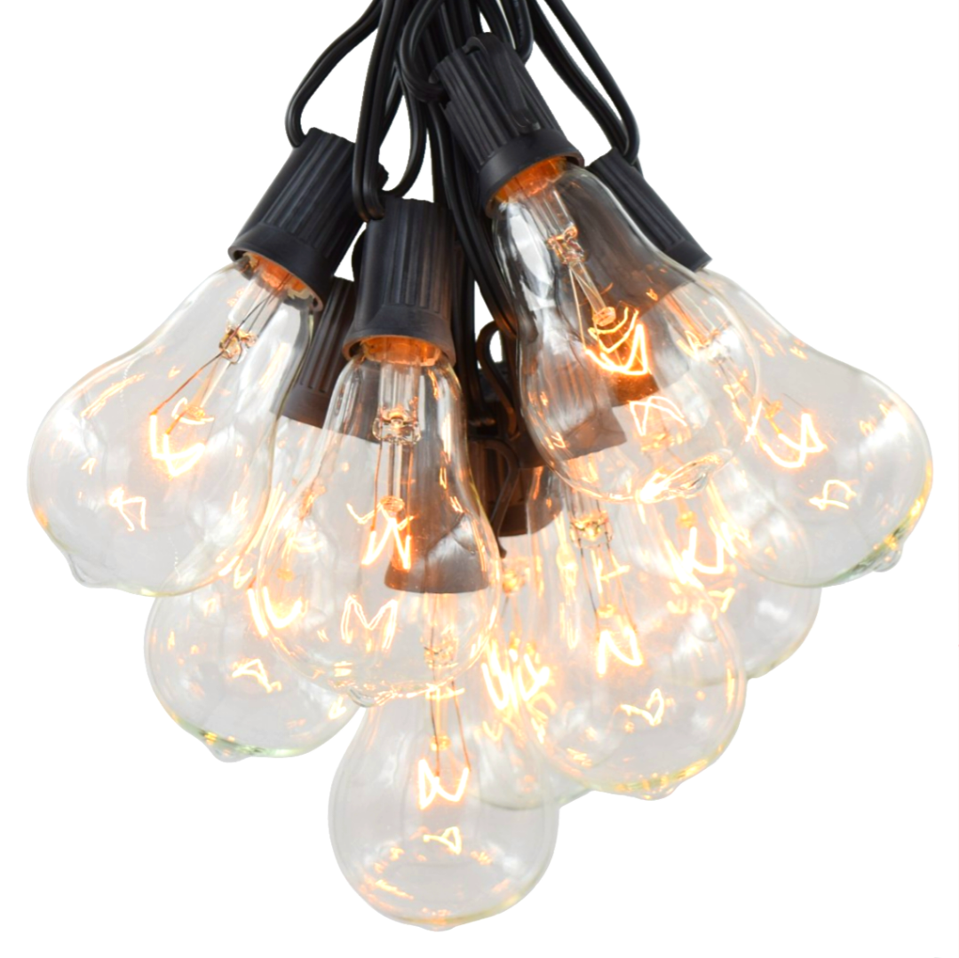 PS50 Clear String Light Sets with Black wire - Hometown Evolution Inc.