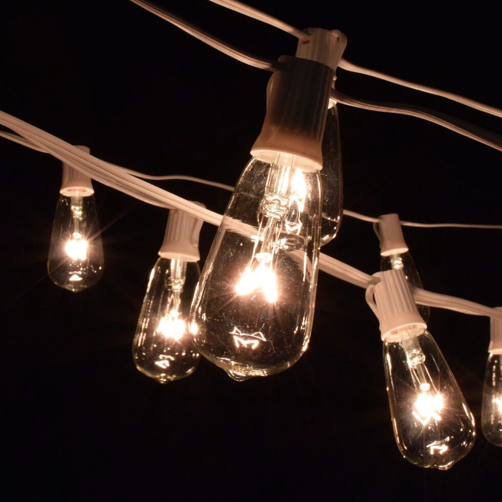 ST40 Clear String Light Sets with White wire - Hometown Evolution Inc.