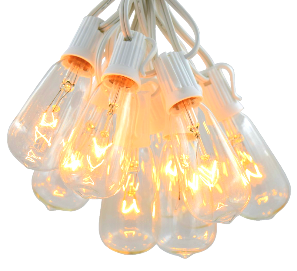 ST40 Clear String Light Sets with White wire - Hometown Evolution Inc.