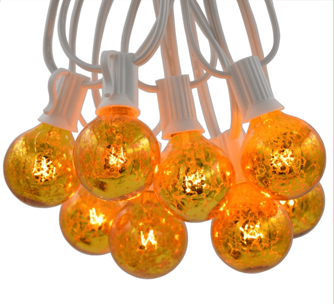 G40 Mercury Gold String Light Sets with White Wire - Hometown Evolution ...