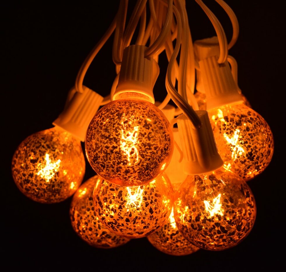 G50 Mercury Gold String Light Sets with White Wire - Hometown Evolution ...