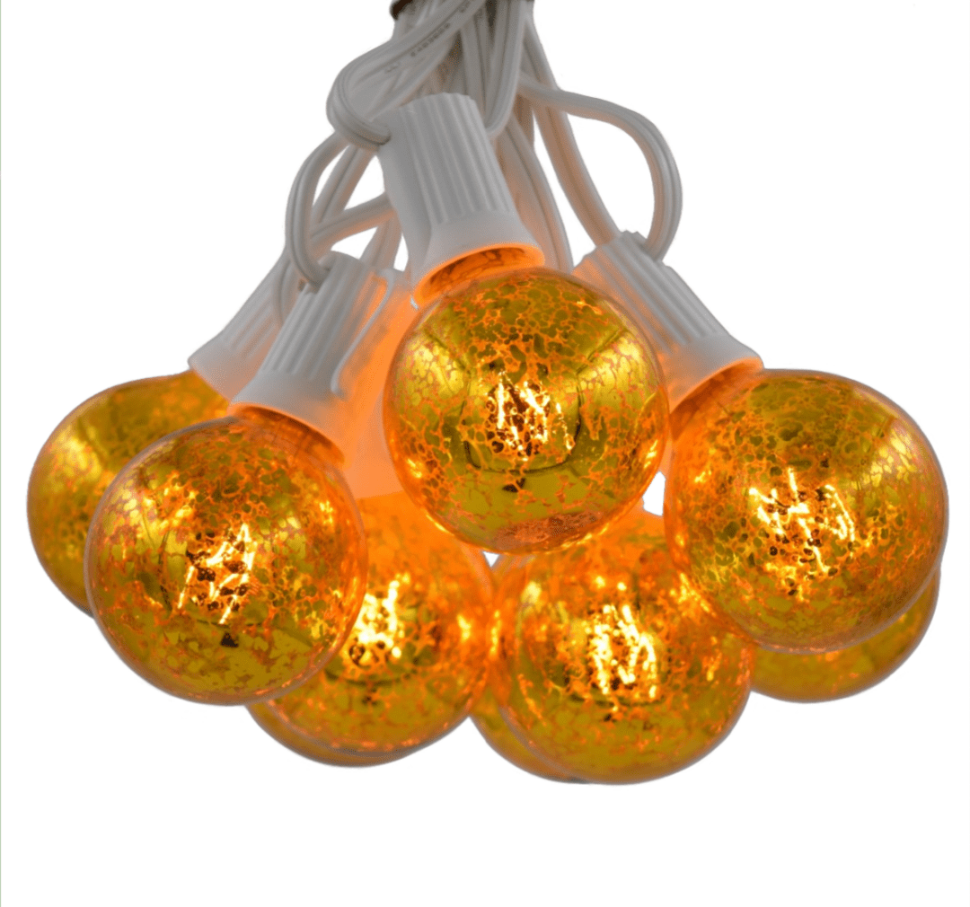 G50 Mercury Gold String Light Sets with White Wire - Hometown Evolution ...