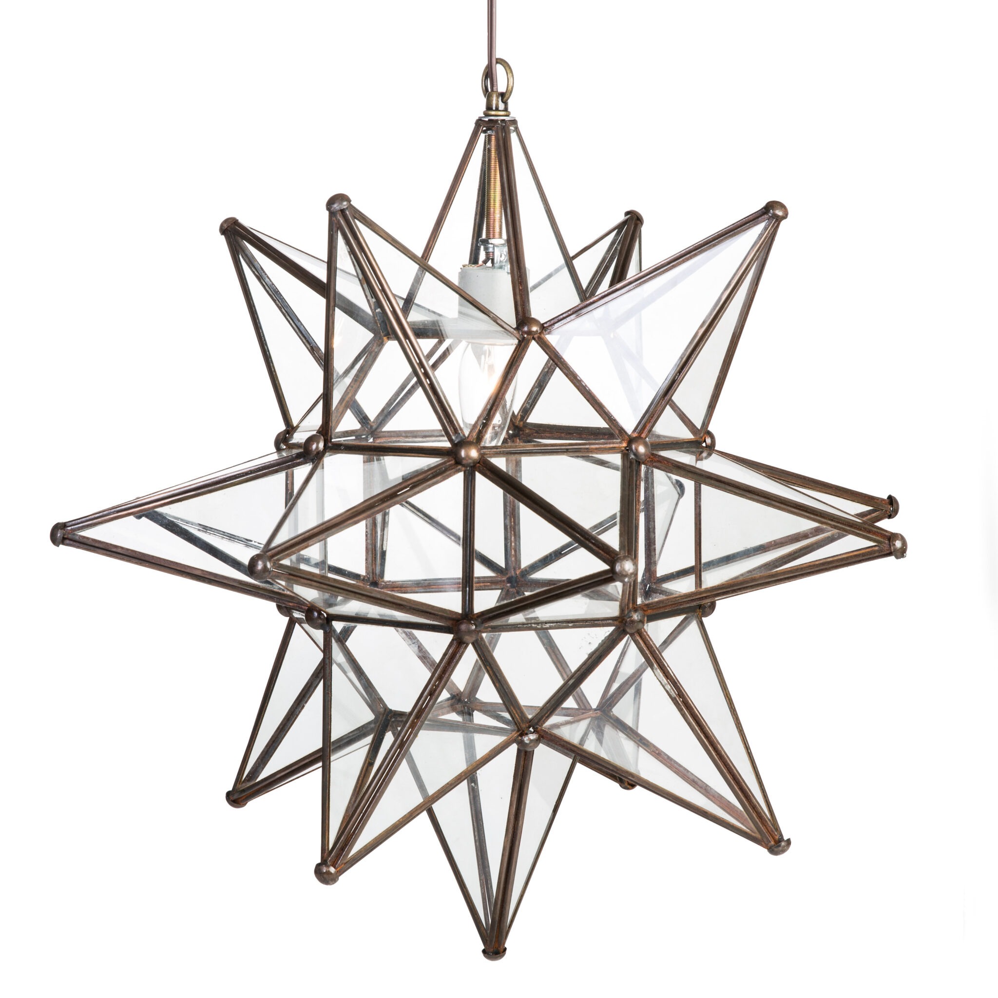 18" Clear Glass Star Lights - Hometown Evolution Inc.